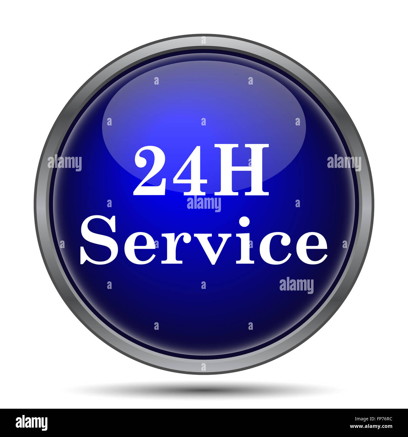 24H Service icon. Internet button on white background Stock Photo - Alamy