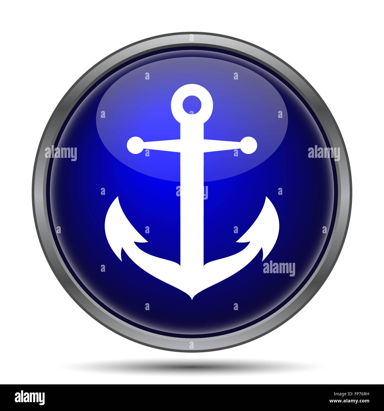 Anchor icon. Internet button on white background Stock Photo - Alamy