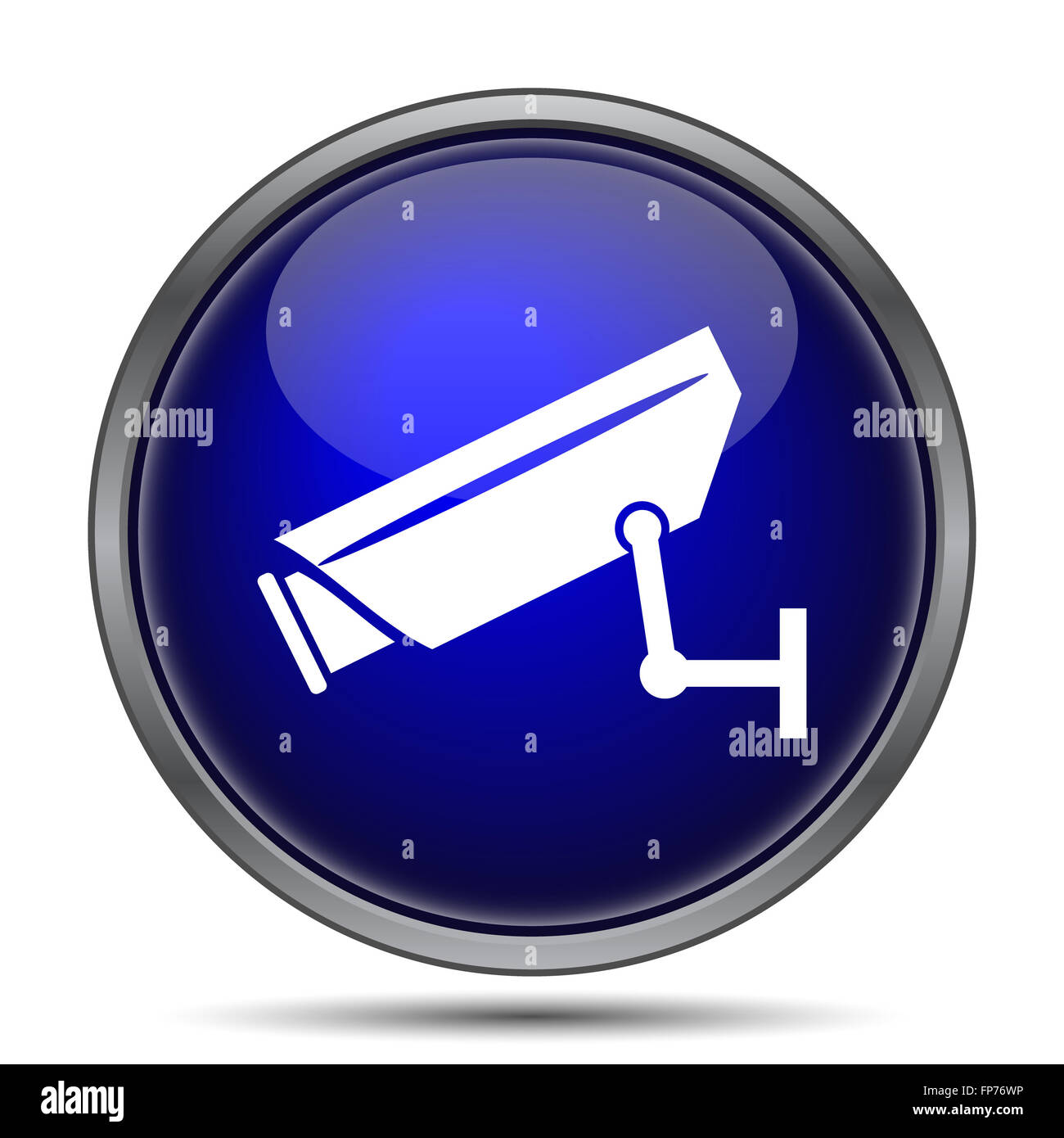 Surveillance camera icon. Internet button on white background Stock ...