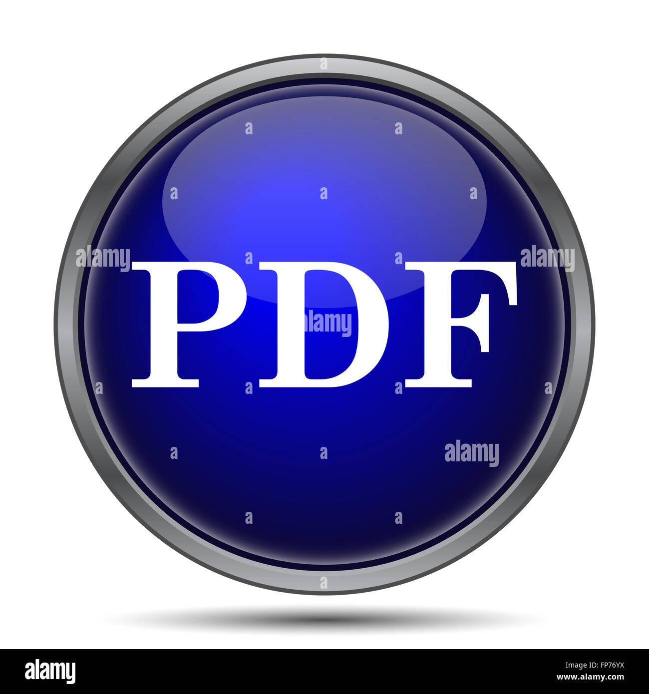 PDF icon. Internet button on white background Stock Photo - Alamy