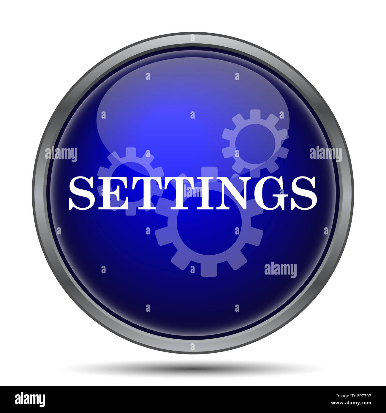 Settings icon. Internet button on white background Stock Photo - Alamy