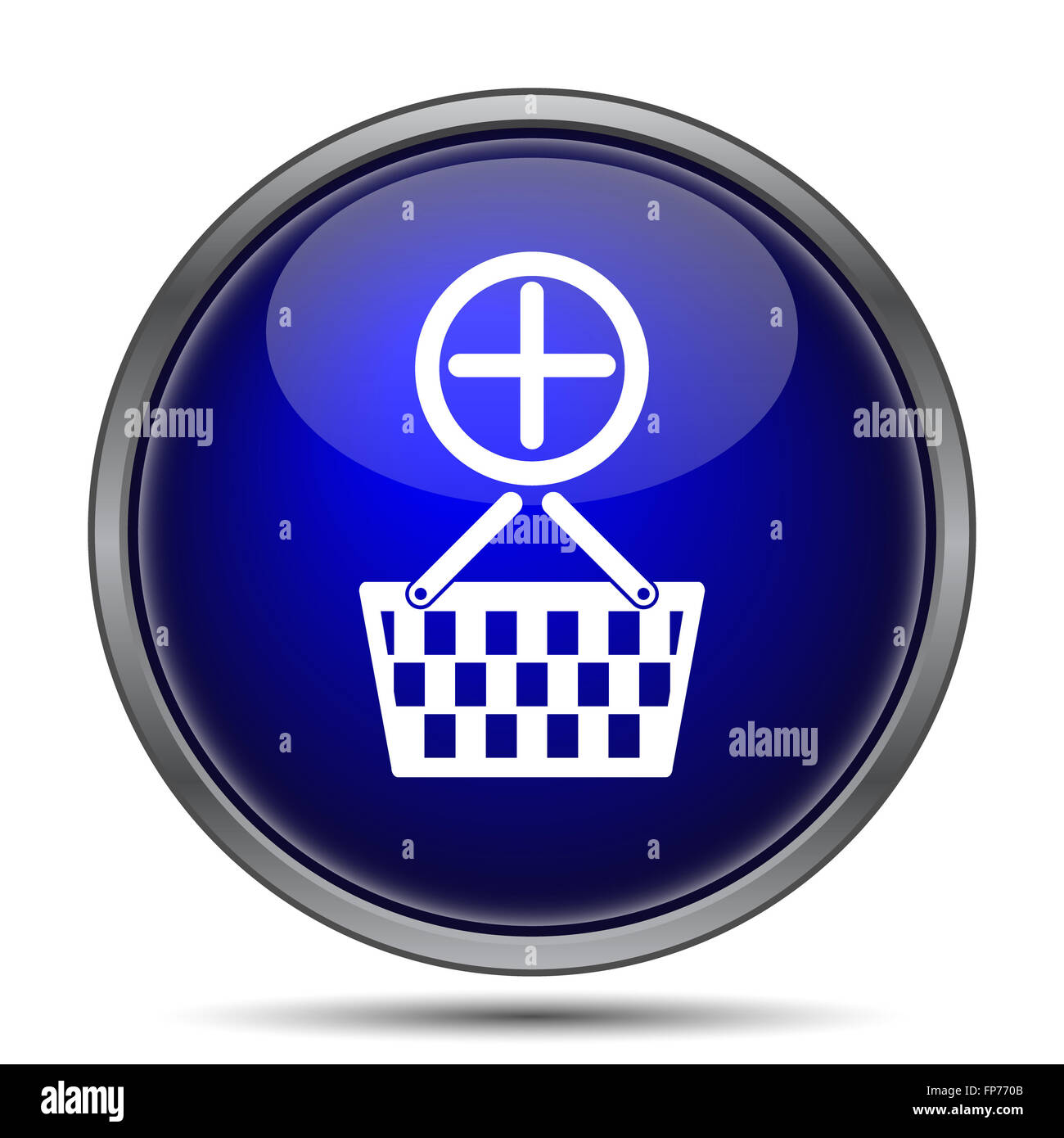 Add to basket icon. Internet button on white background Stock Photo - Alamy