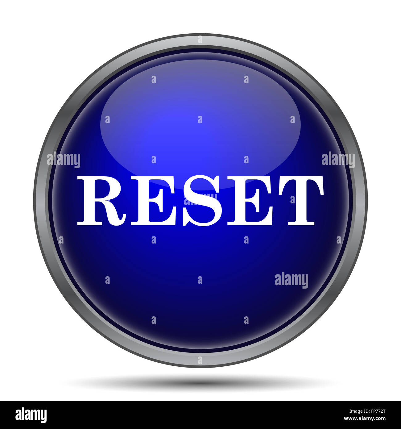 Reset icon. Internet button on white background Stock Photo - Alamy