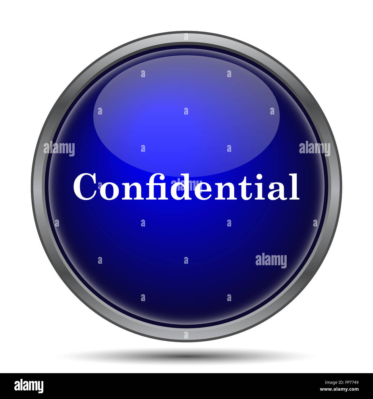 Confidential icon. Internet button on white background Stock Photo - Alamy