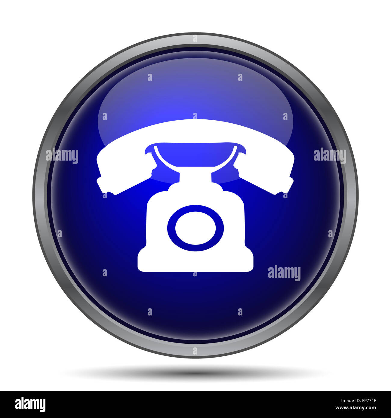 Phone icon. Internet button on white background Stock Photo - Alamy