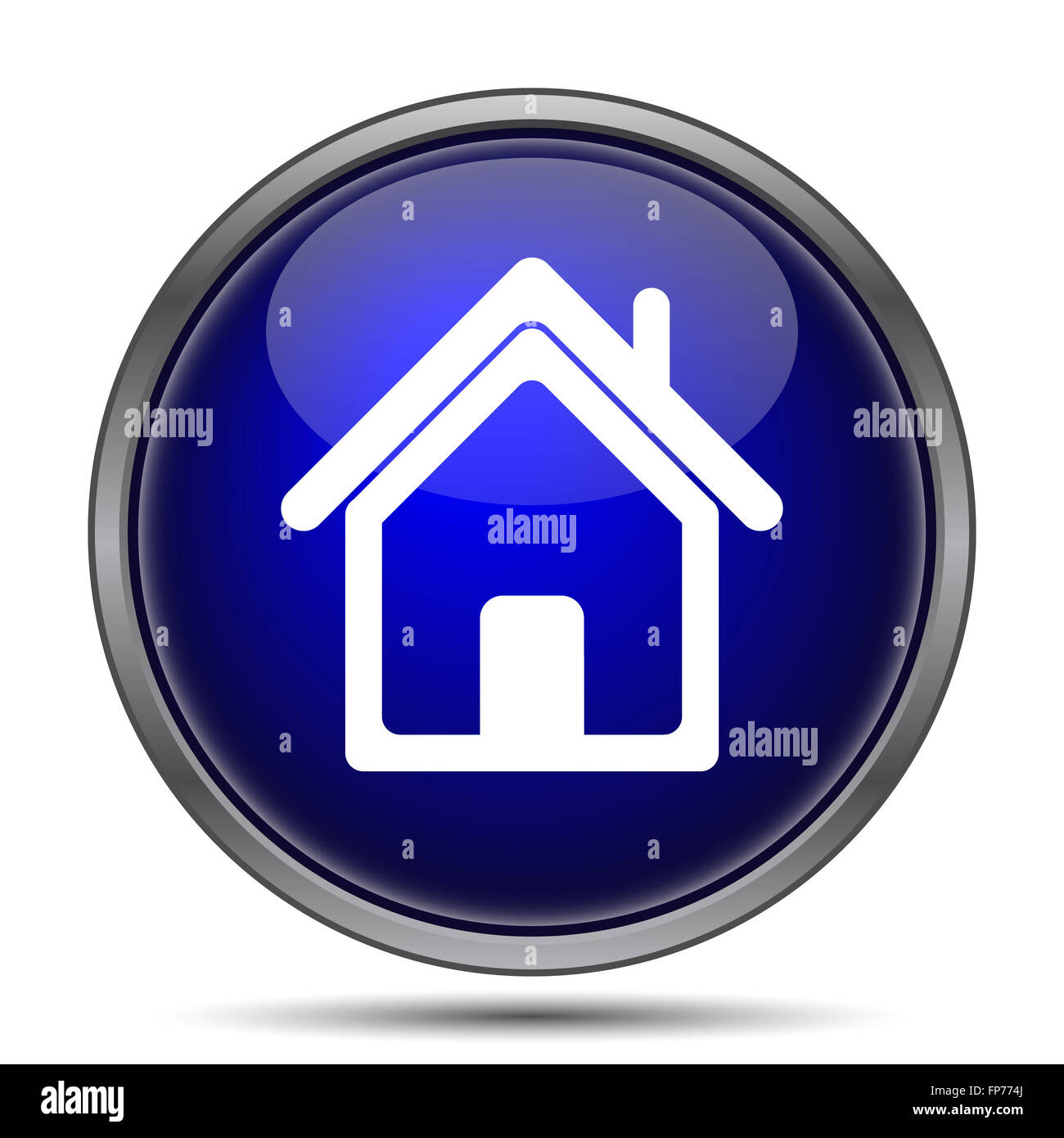 Home icon. Internet button on white background Stock Photo - Alamy