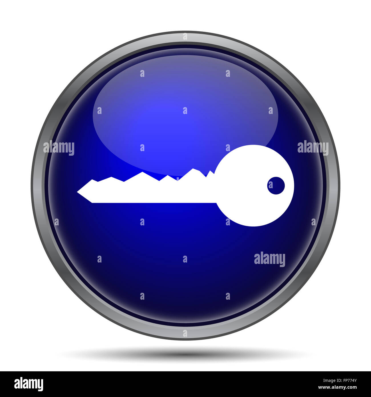 Key icon. Internet button on white background Stock Photo - Alamy