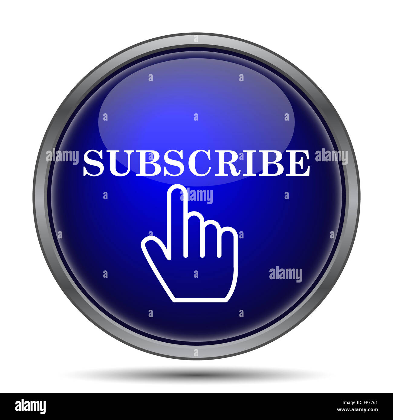 Subscribe icon. Internet button on white background Stock Photo - Alamy