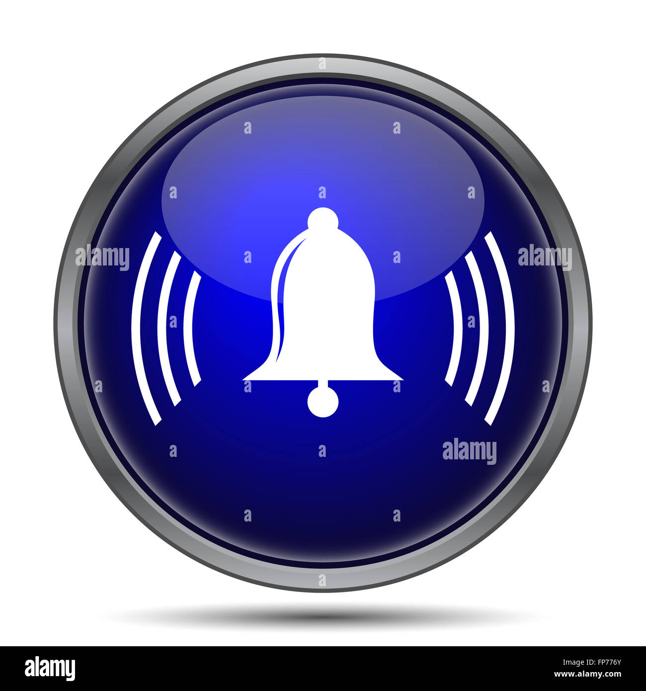 Bell icon. Internet button on white background Stock Photo - Alamy