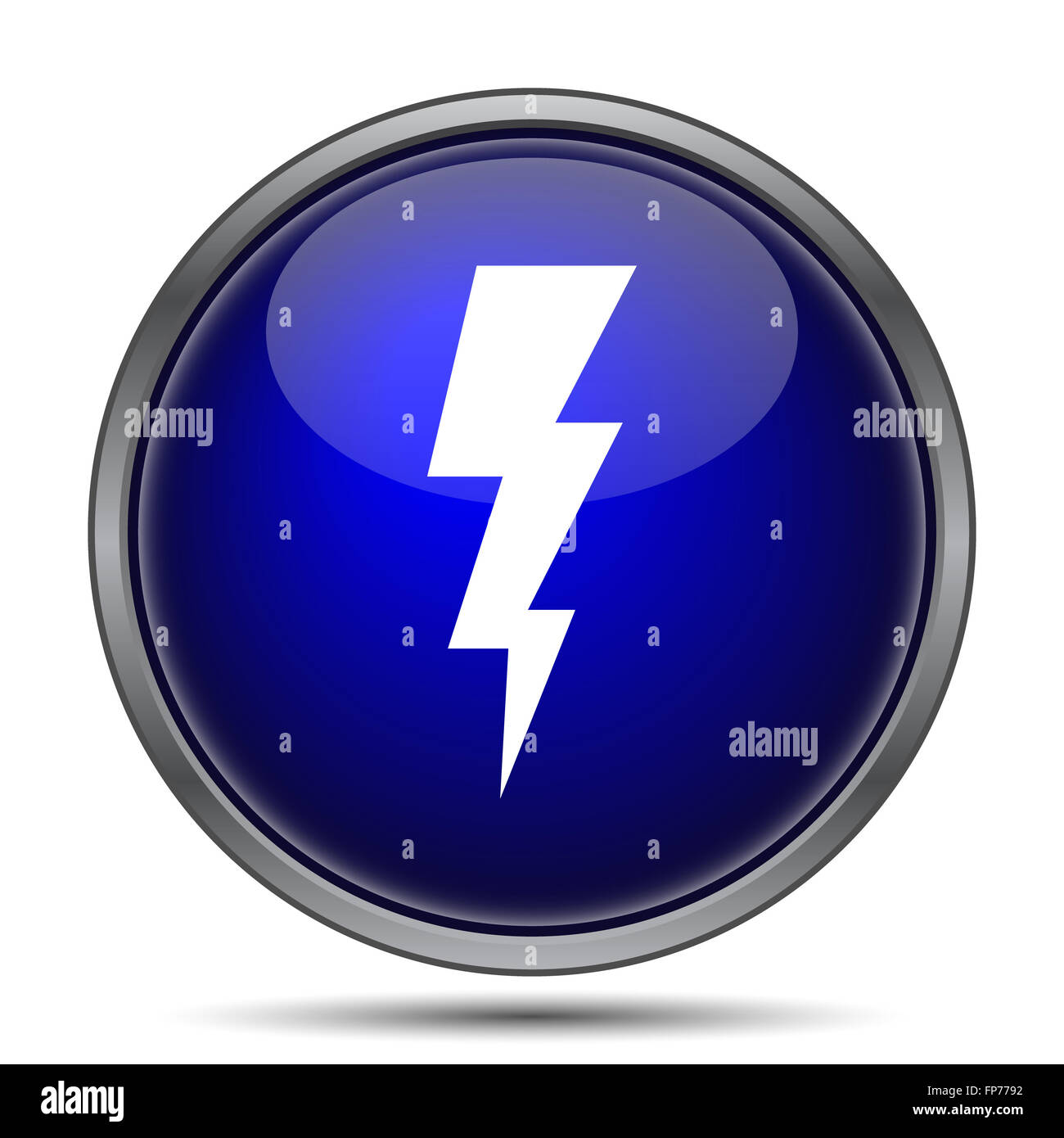 Lightning icon. Internet button on white background Stock Photo - Alamy