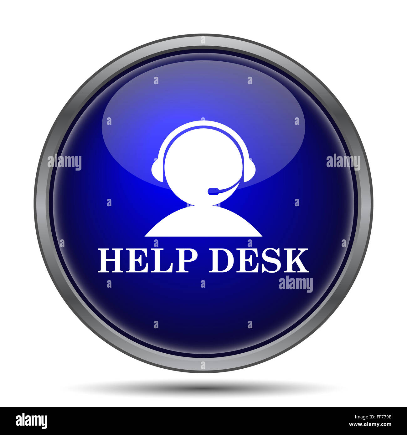 Helpdesk icon. Internet button on white background Stock Photo - Alamy