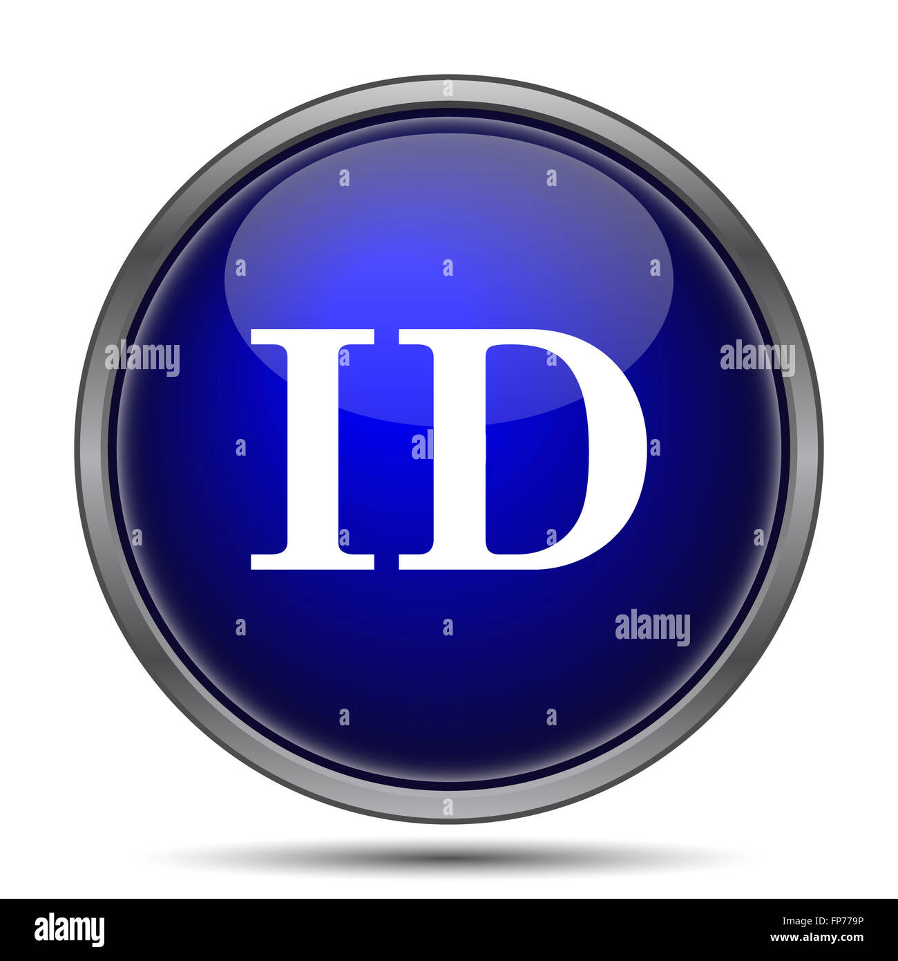 ID icon. Internet button on white background Stock Photo - Alamy
