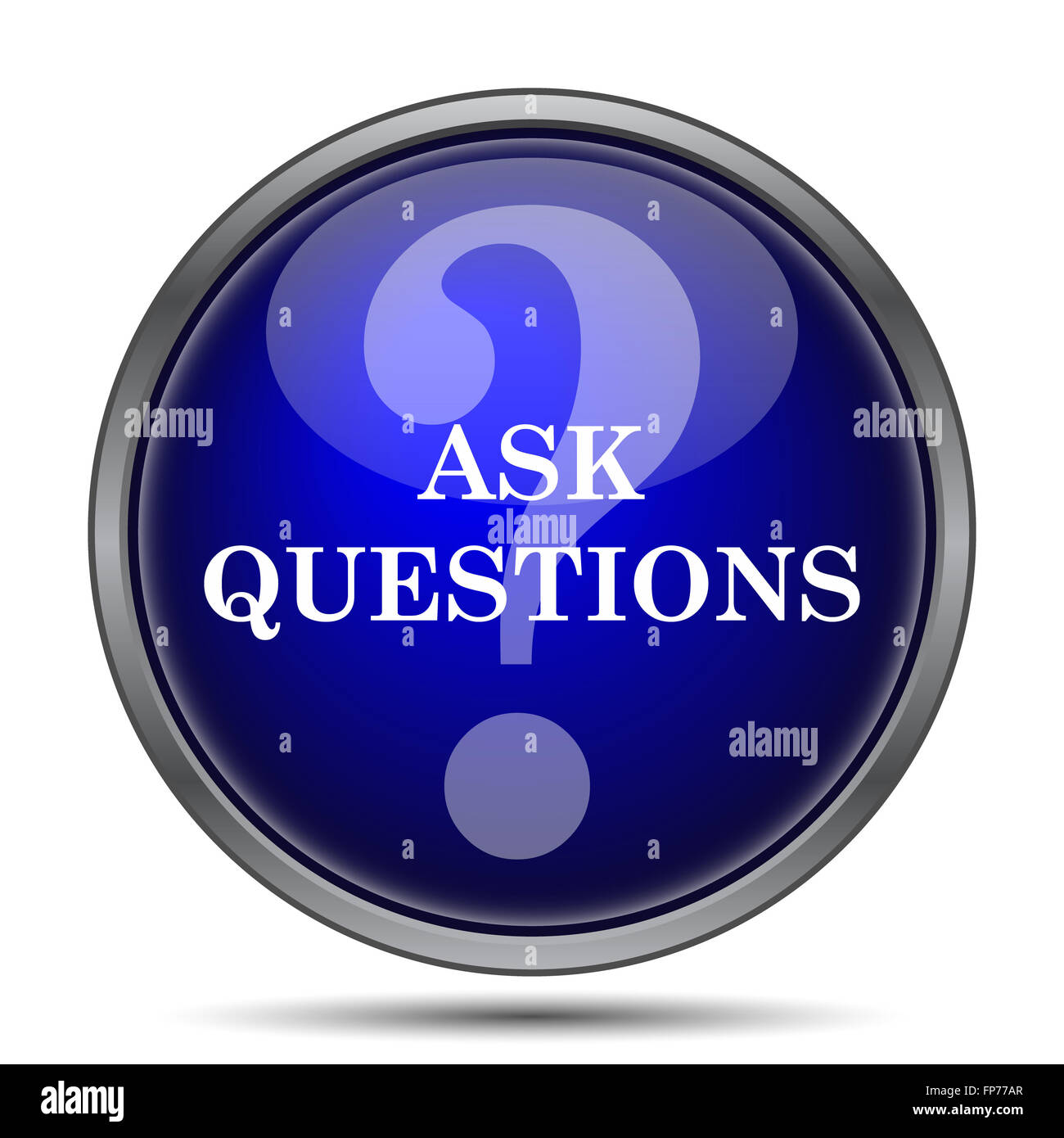 Ask questions icon. Internet button on white background Stock Photo - Alamy