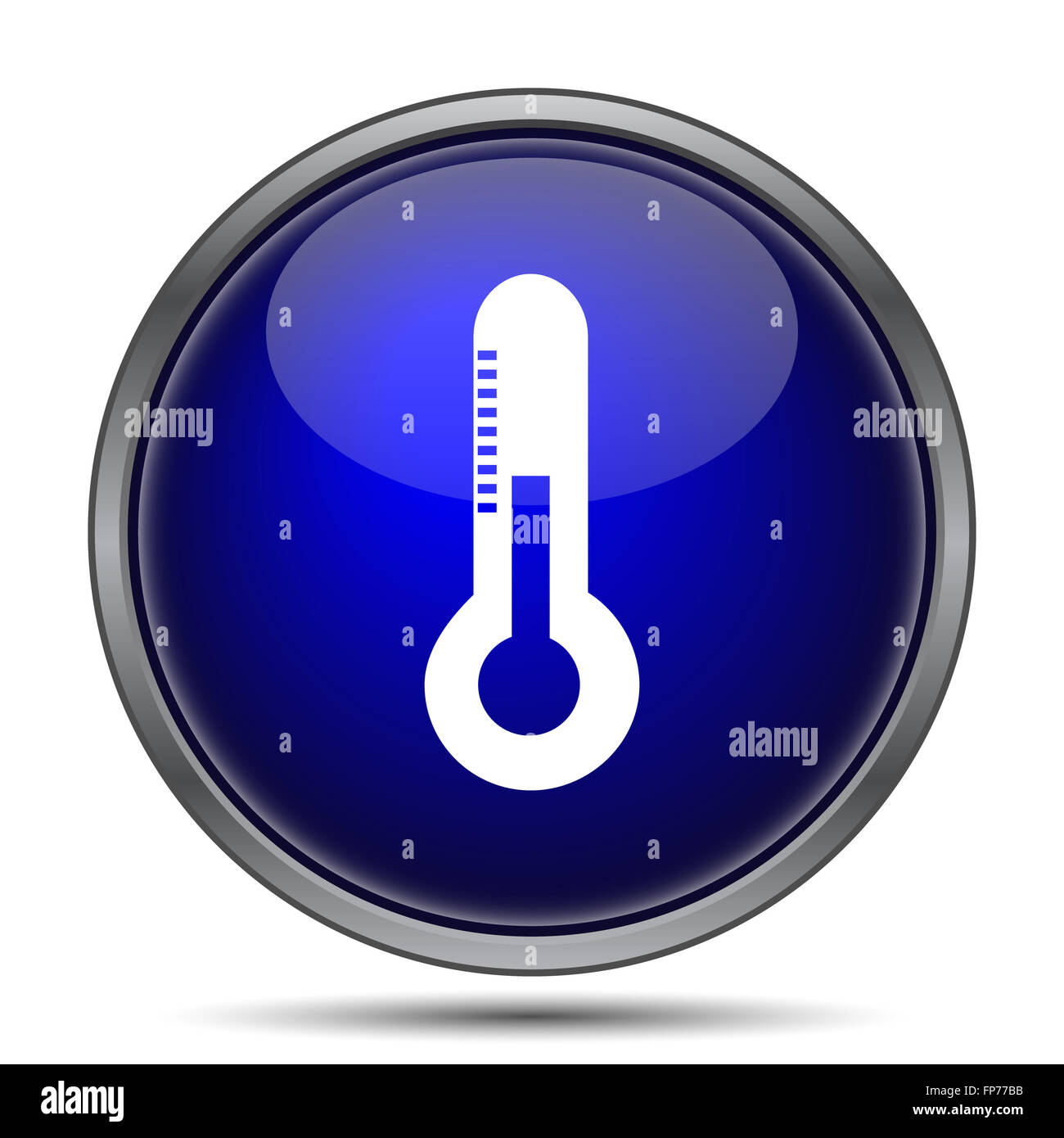 Thermometer icon. Internet button on white background Stock Photo - Alamy