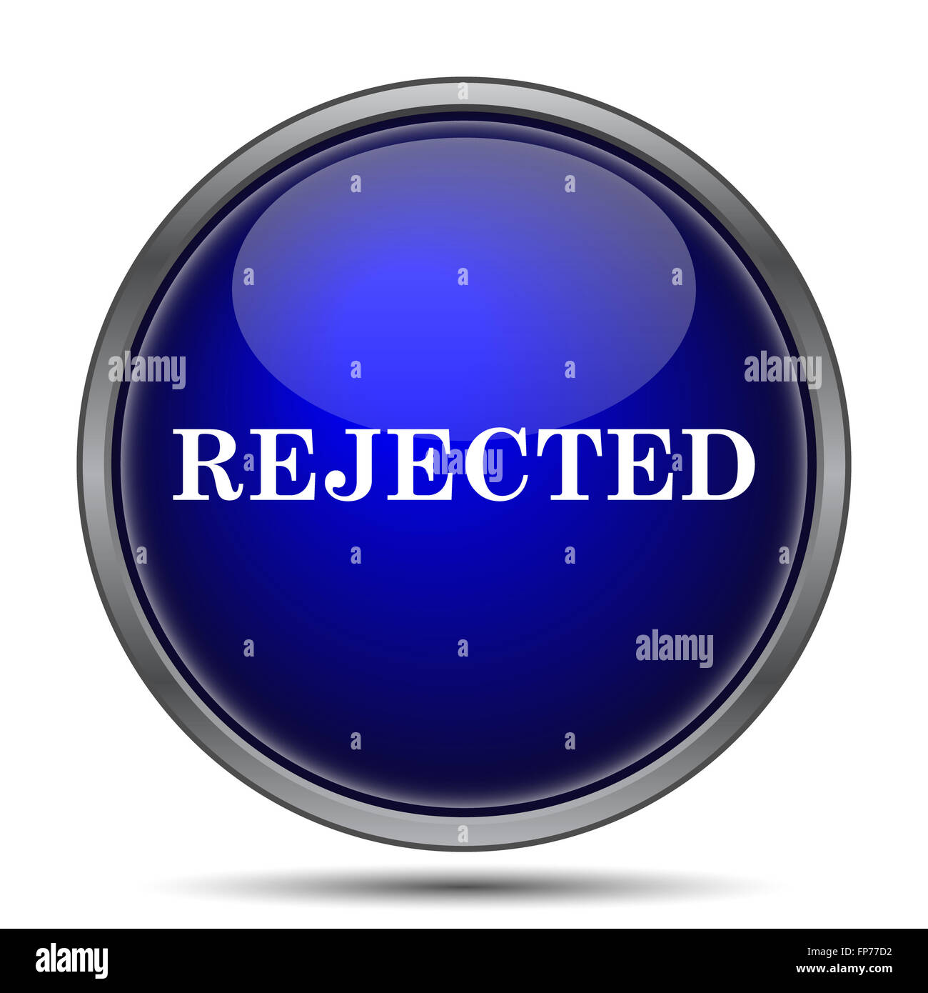 Rejected icon. Internet button on white background Stock Photo - Alamy