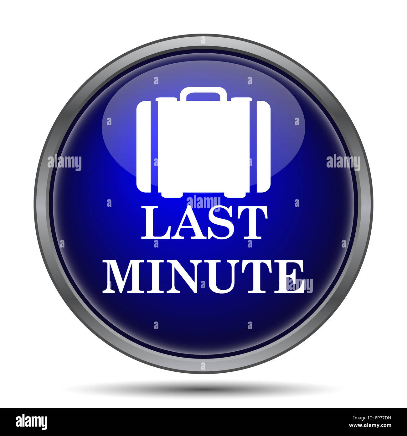 Last minute icon. Internet button on white background Stock Photo - Alamy
