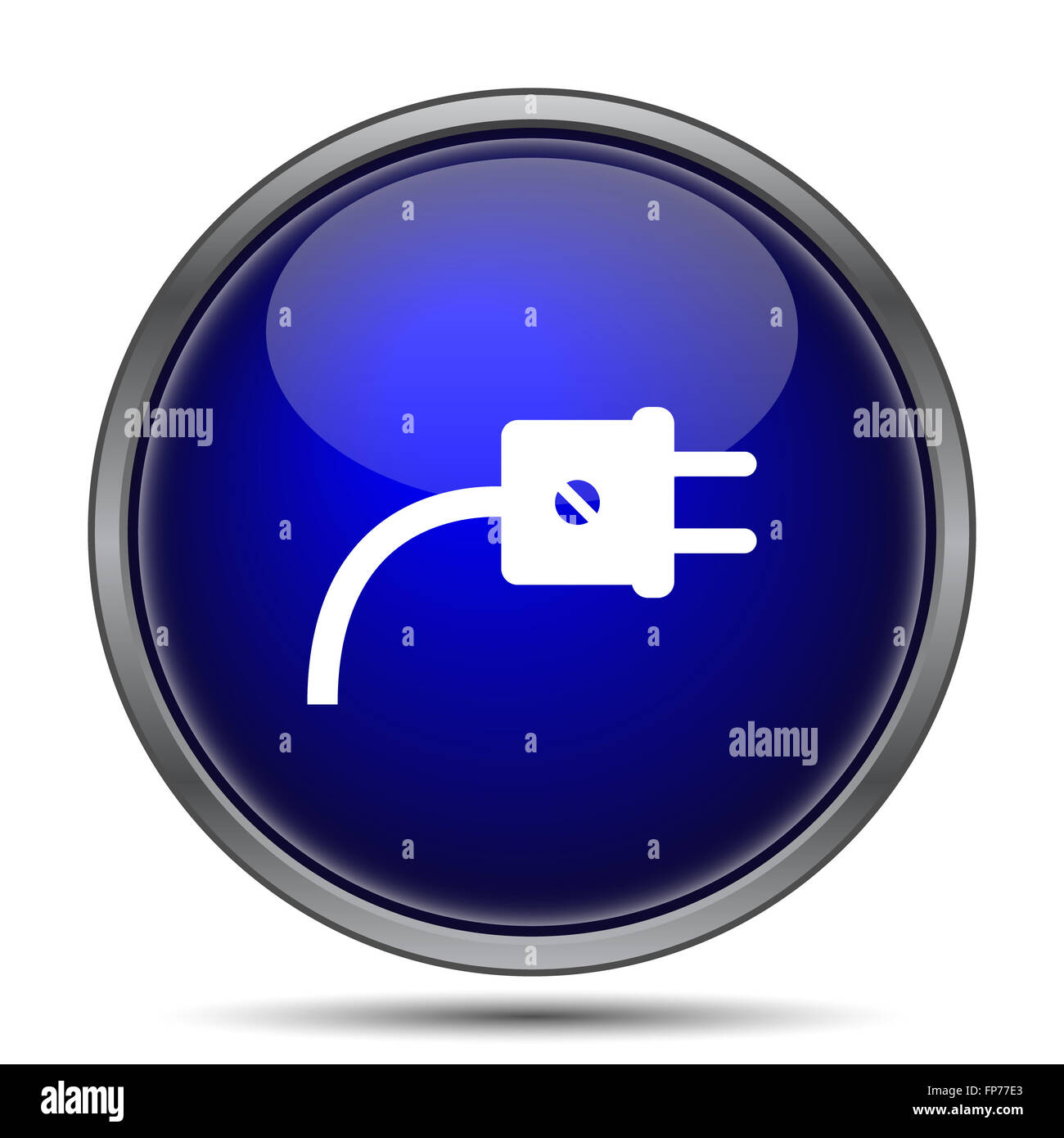 Plug icon. Internet button on white background Stock Photo - Alamy