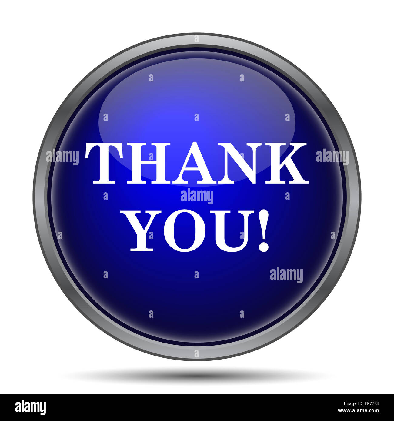 Thank you icon. Internet button on white background Stock Photo - Alamy