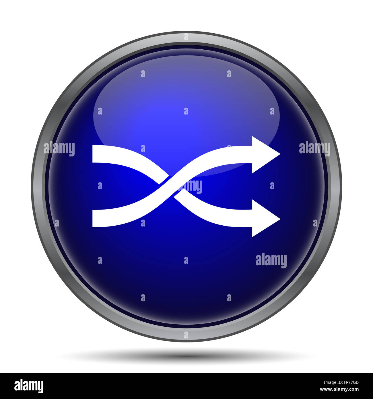 Shuffle icon. Internet button on white background Stock Photo - Alamy