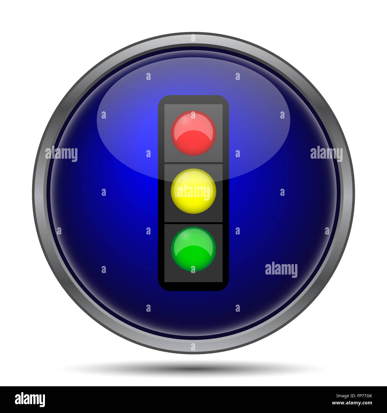 Traffic light icon. Internet button on white background Stock Photo - Alamy