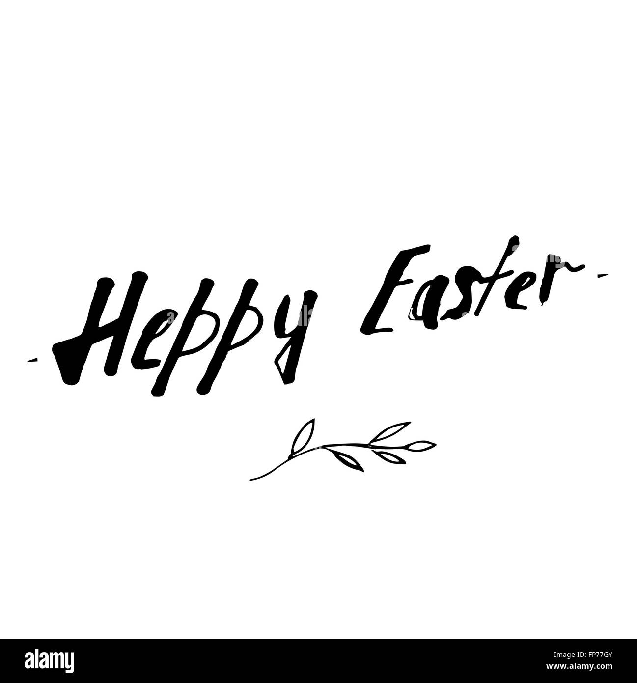 Handmade lettering happy easter Stock Vector Images - Alamy