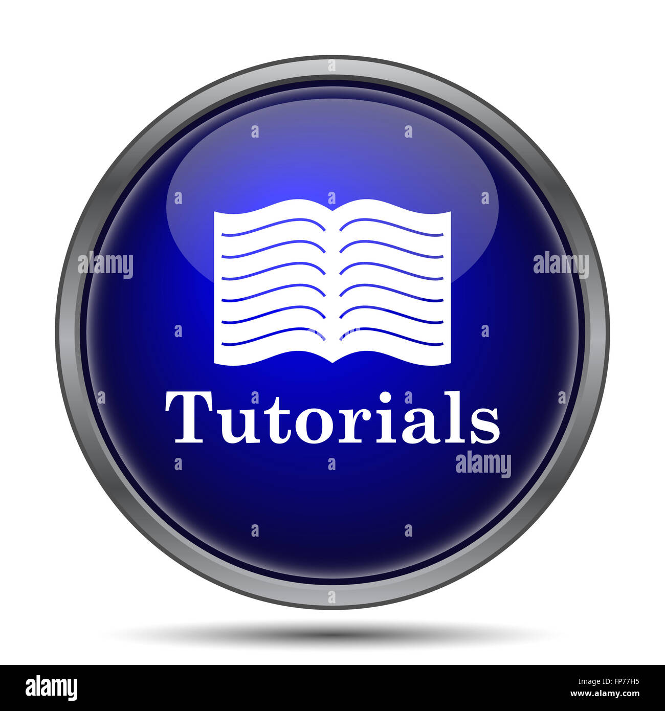 Tutorials icon. Internet button on white background Stock Photo - Alamy