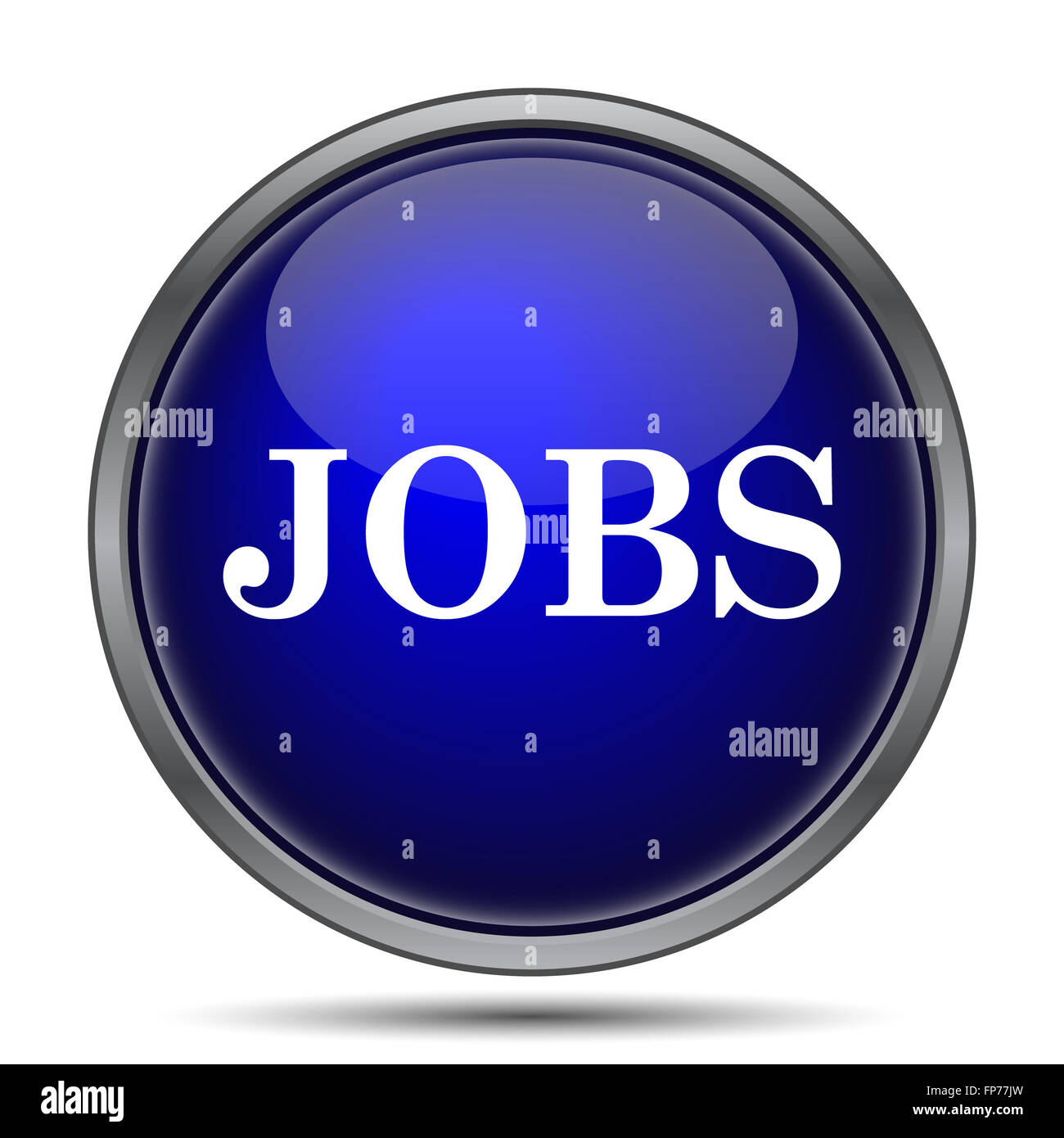 Jobs icon. Internet button on white background Stock Photo - Alamy