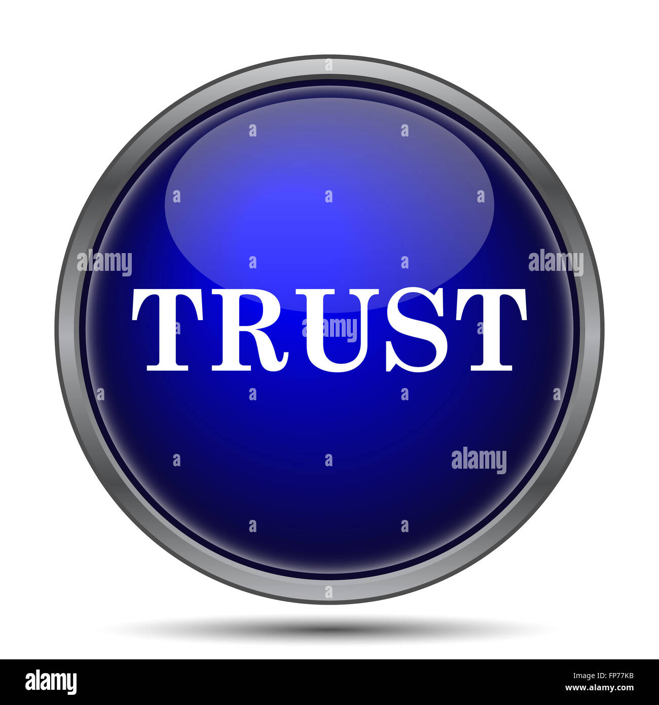 Trust icon. Internet button on white background Stock Photo - Alamy