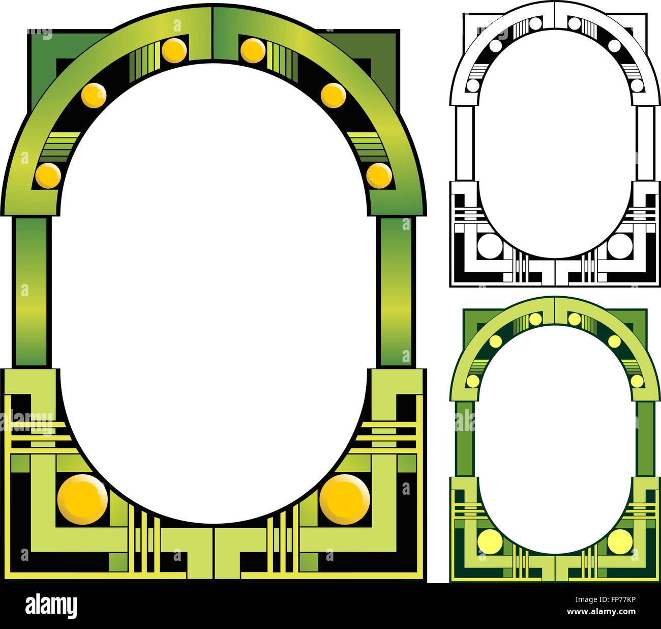 Art deco border hi-res stock photography and images - Alamy