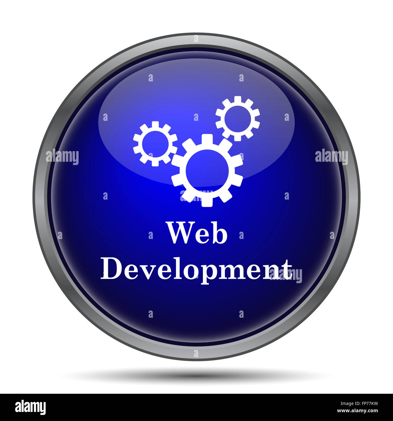 Web development icon. Internet button on white background Stock Photo ...