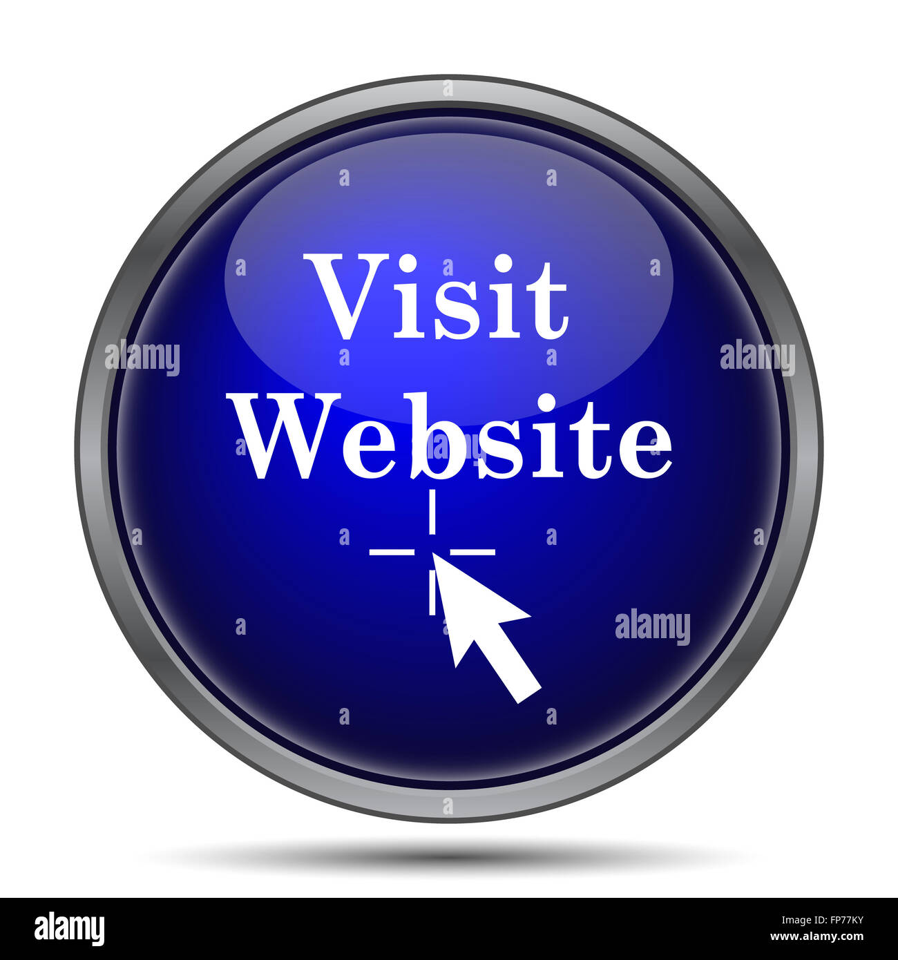 Visit website icon. Internet button on white background Stock Photo - Alamy