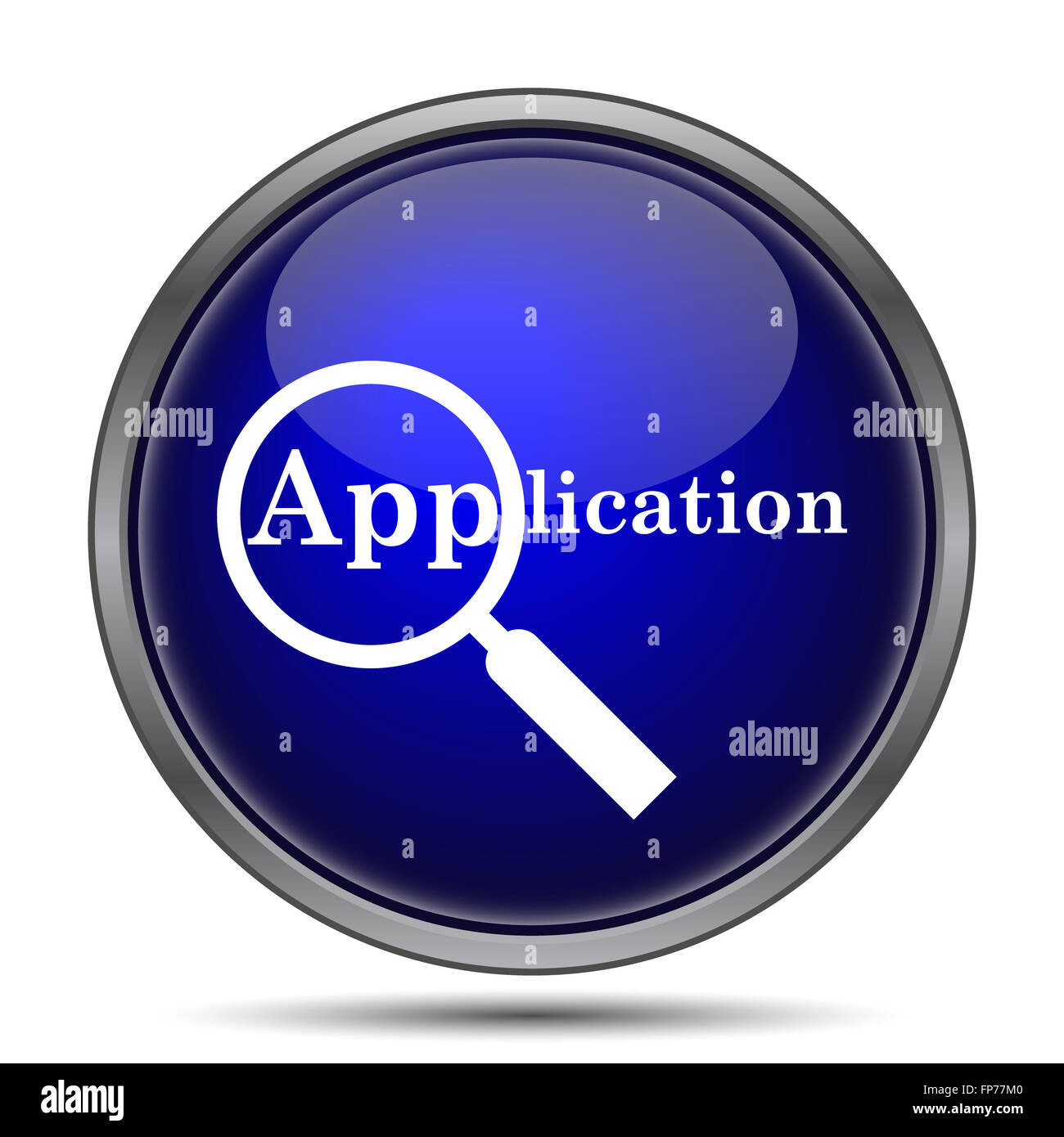 Application icon. Internet button on white background Stock Photo - Alamy