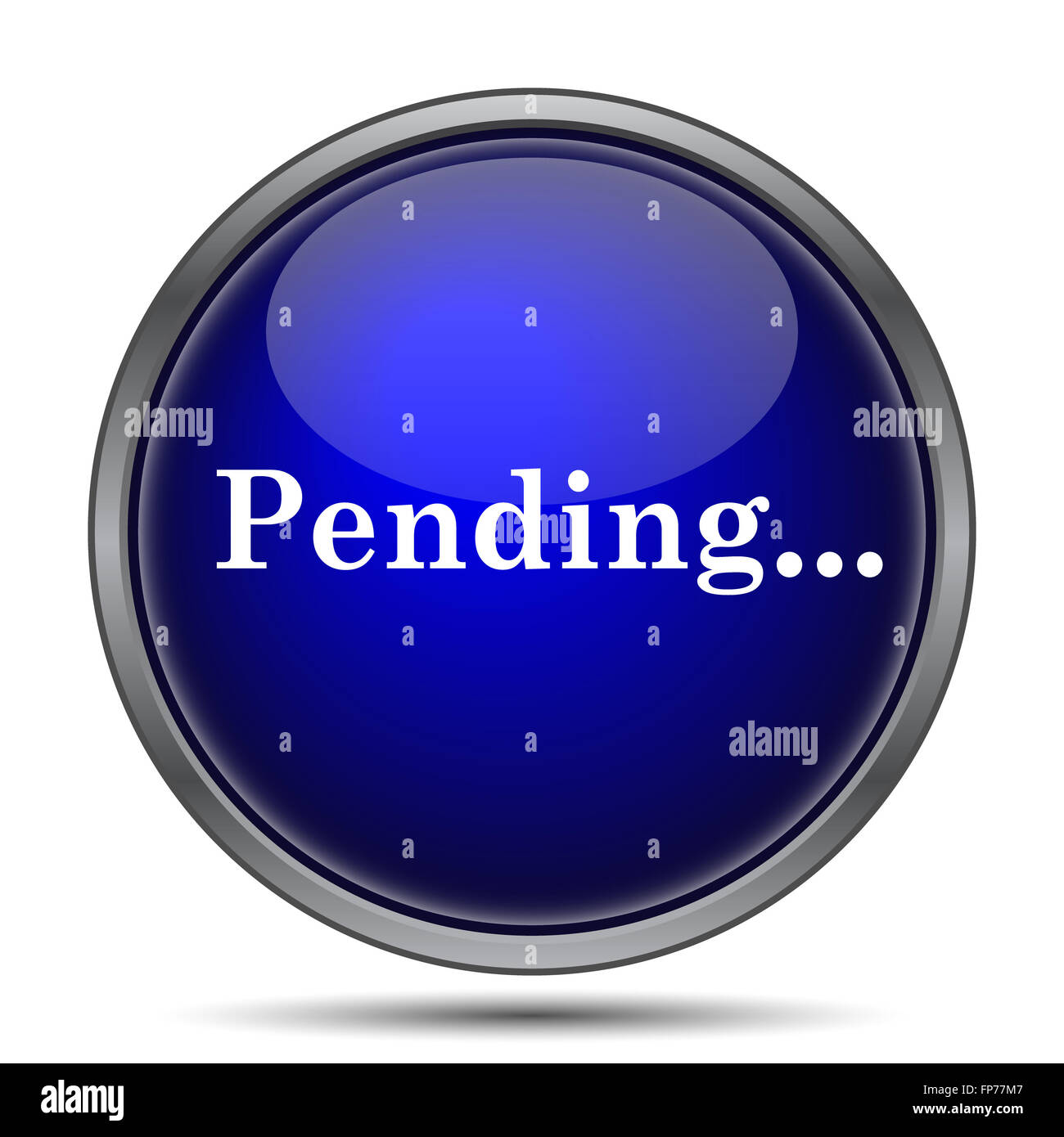 Pending icon. Internet button on white background Stock Photo - Alamy
