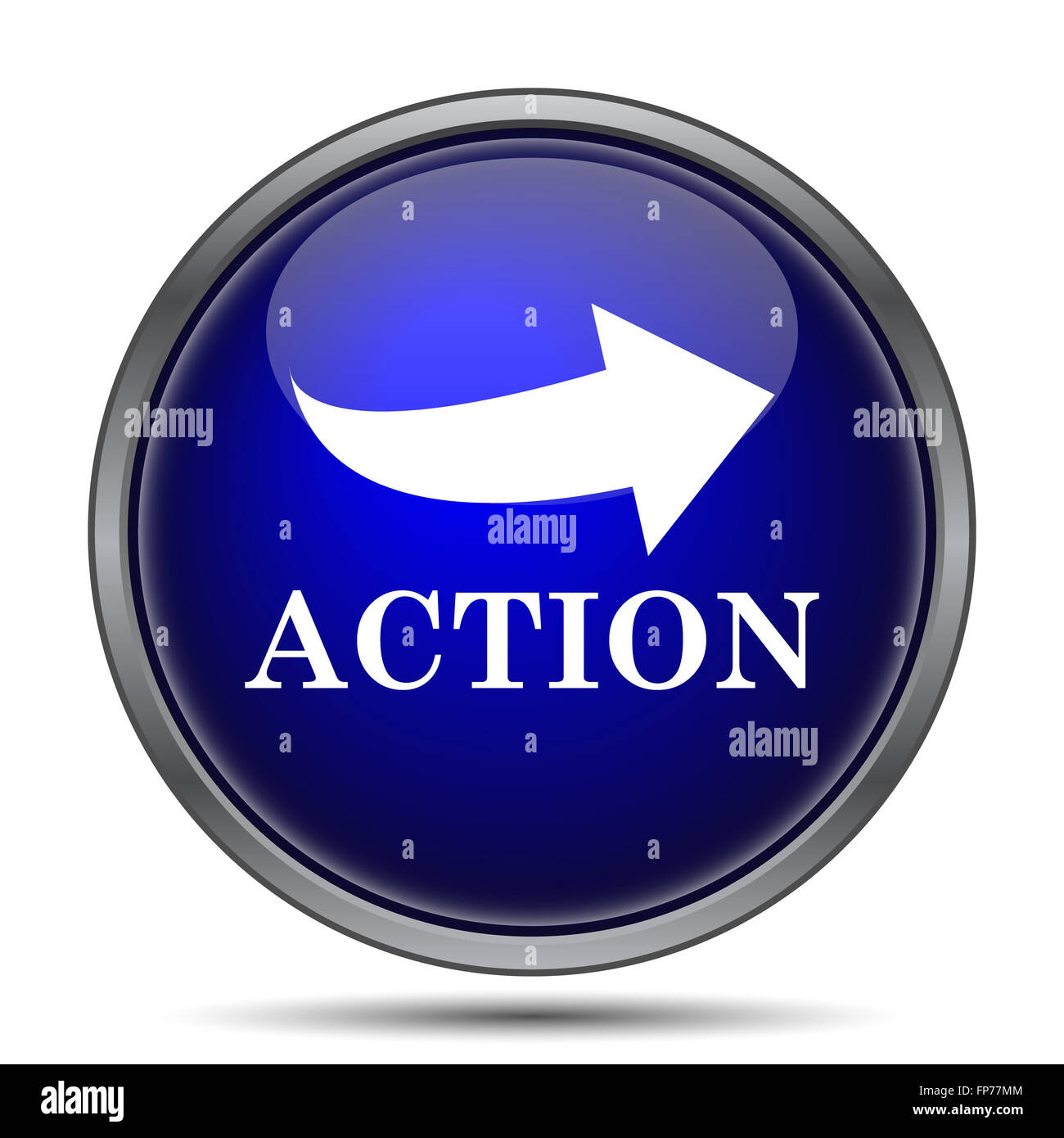 Action icon. Internet button on white background Stock Photo - Alamy