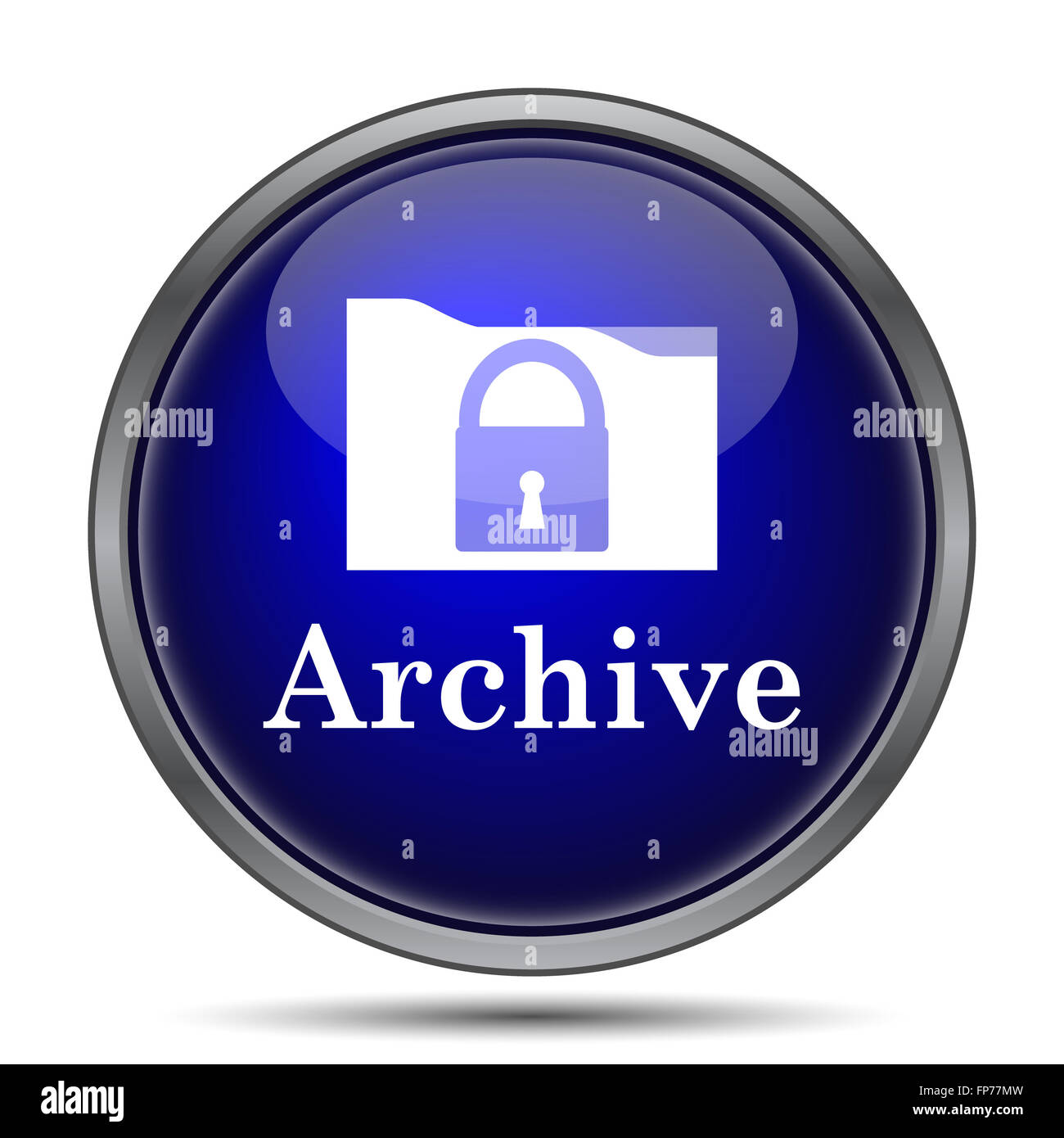 Archive icon. Internet button on white background Stock Photo - Alamy