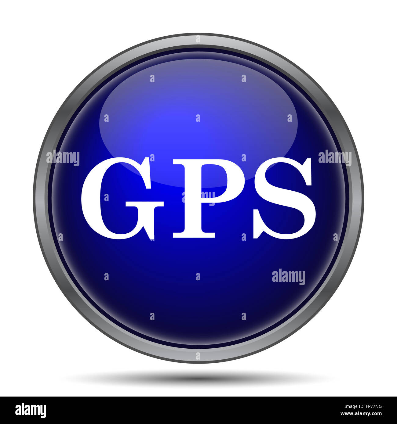 GPS icon. Internet button on white background Stock Photo - Alamy