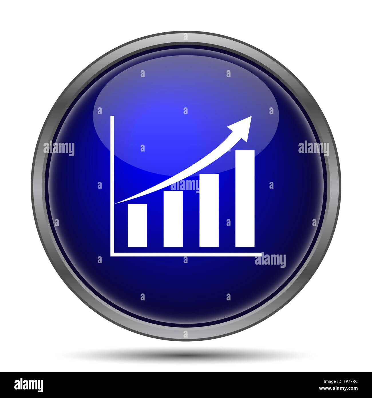 Chart icon. Internet button on white background Stock Photo - Alamy