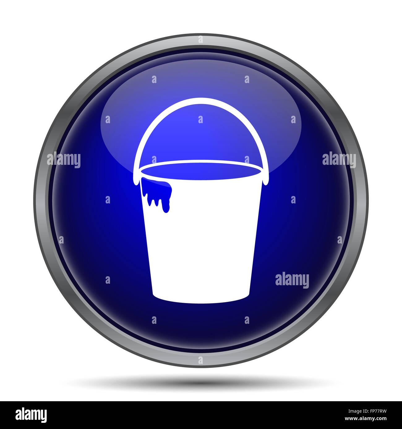 Bucket icon. Internet button on white background Stock Photo - Alamy