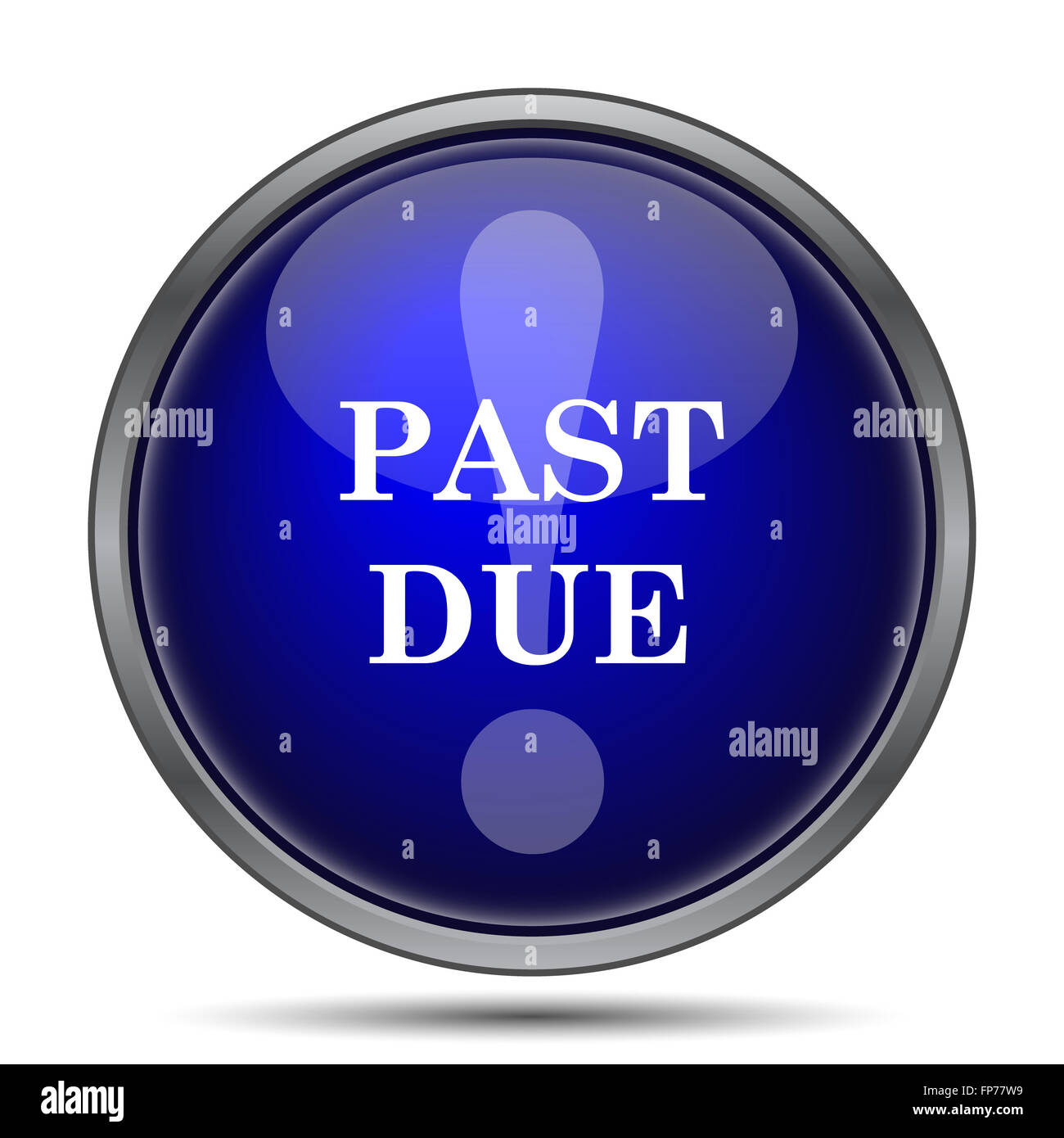 Past due icon. Internet button on white background Stock Photo - Alamy