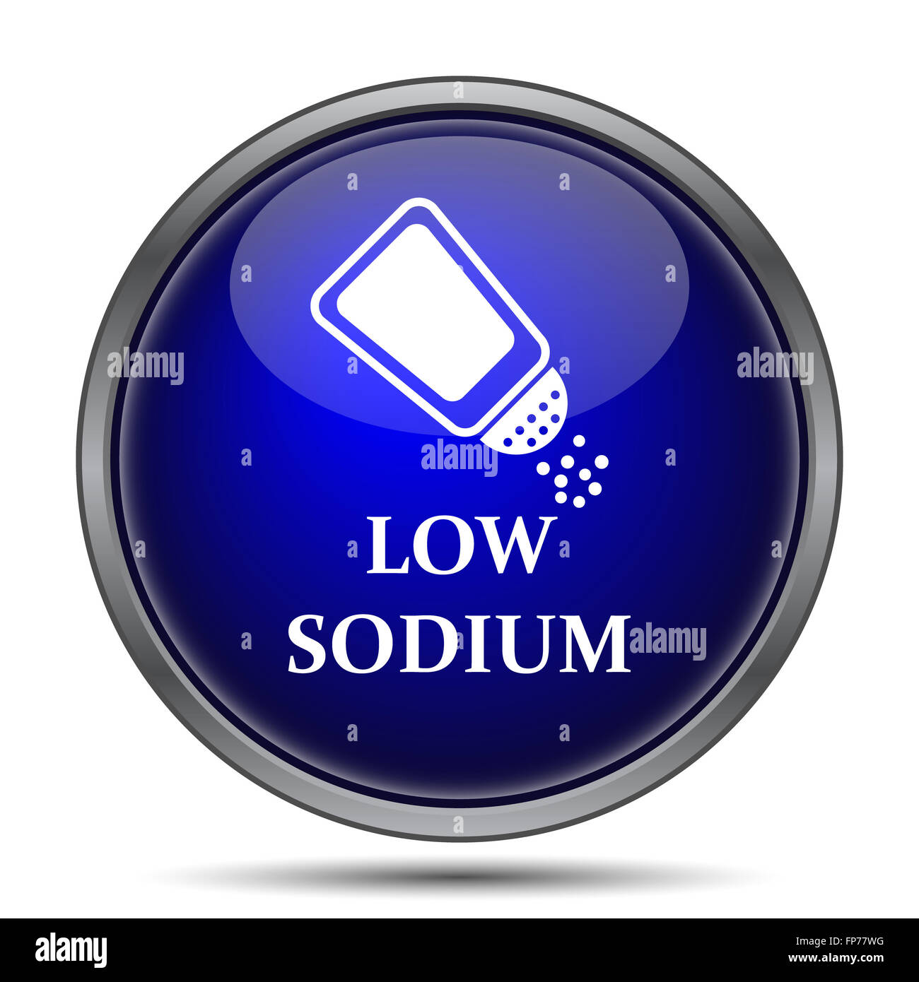 Low sodium icon. Internet button on white background Stock Photo - Alamy