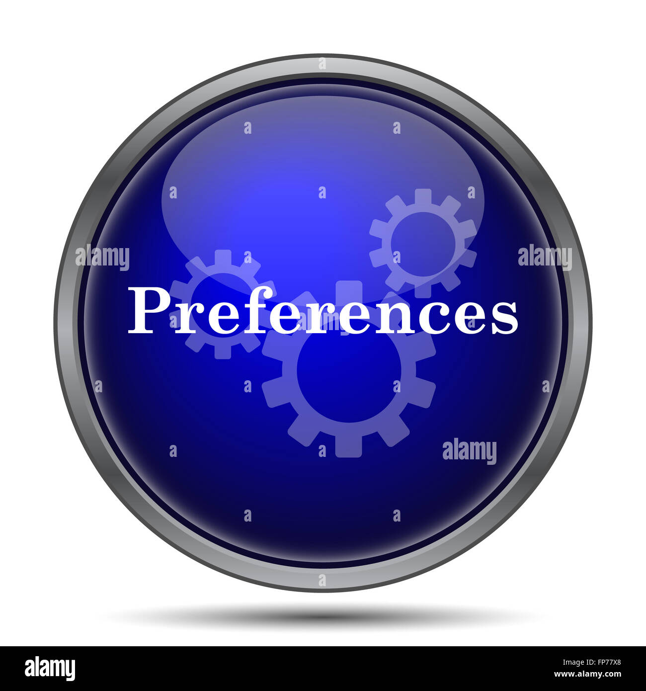 Preferences icon. Internet button on white background Stock Photo - Alamy