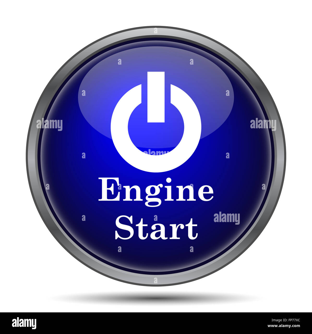 Engine start icon. Internet button on white background Stock Photo - Alamy