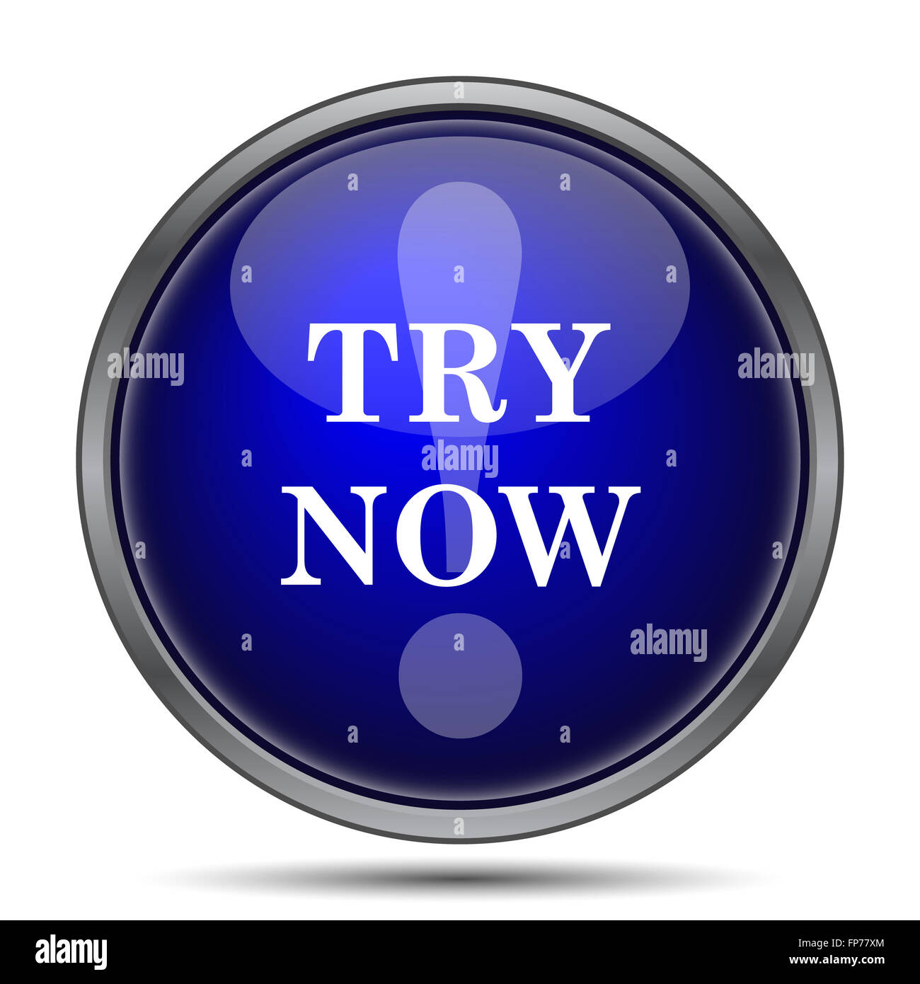 Try now icon. Internet button on white background Stock Photo - Alamy