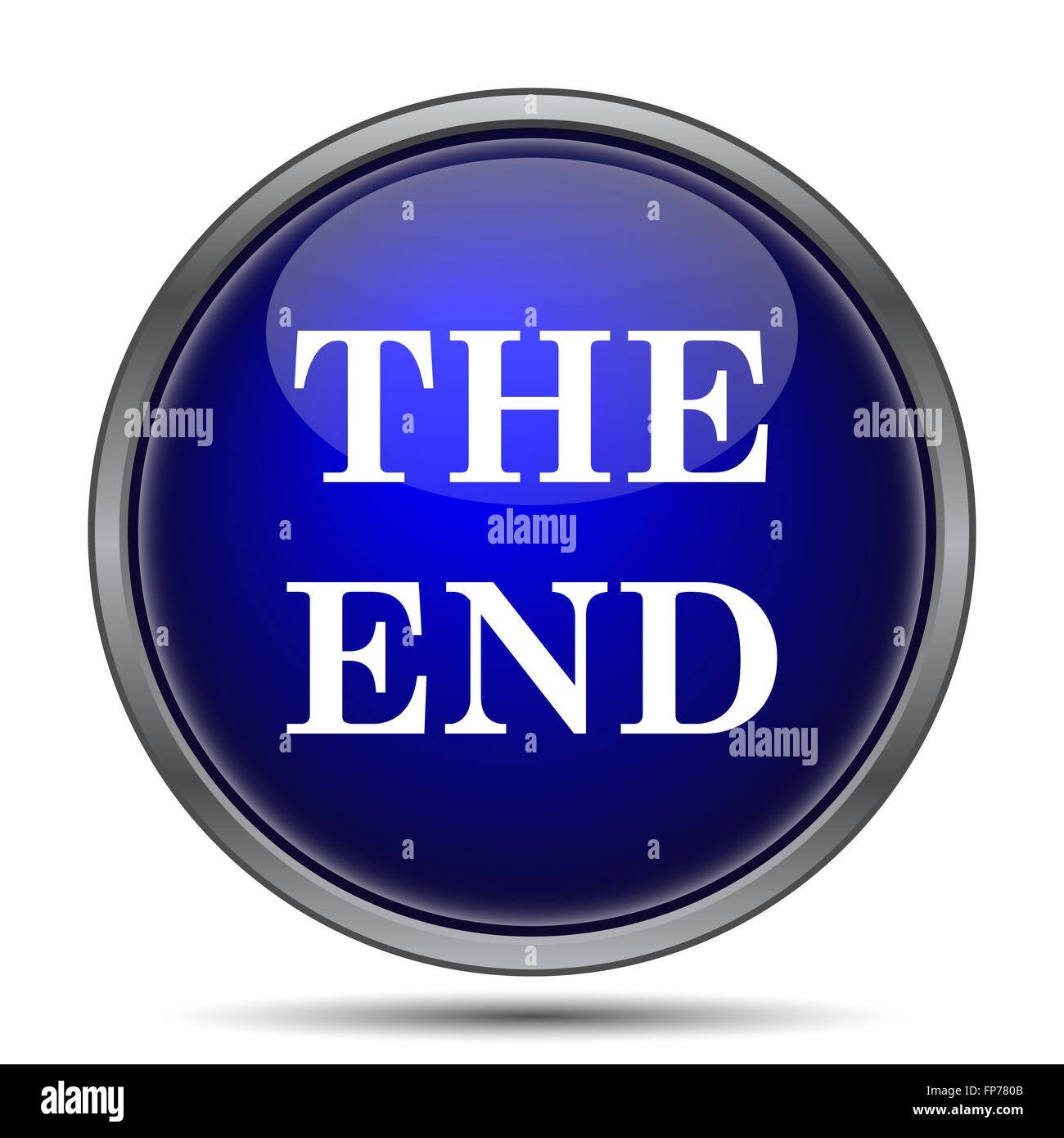 The End icon. Internet button on white background Stock Photo - Alamy