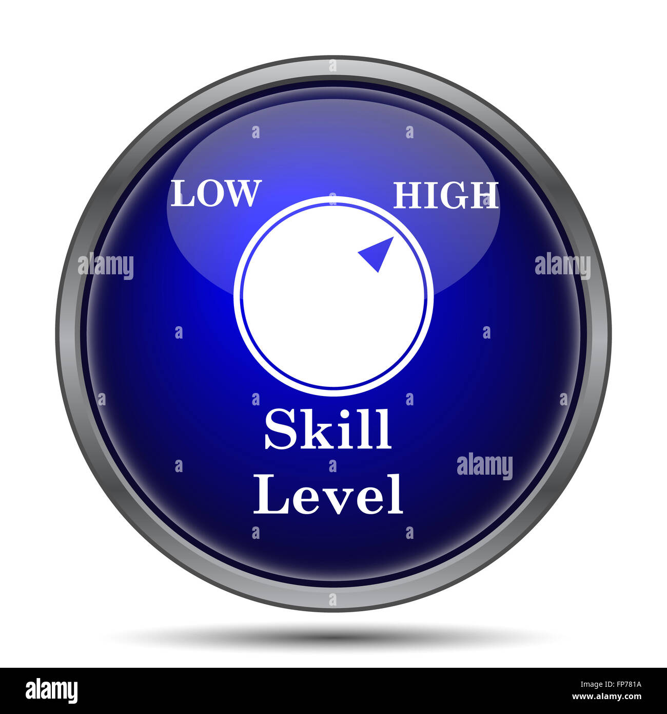 Skill level icon. Internet button on white background Stock Photo - Alamy
