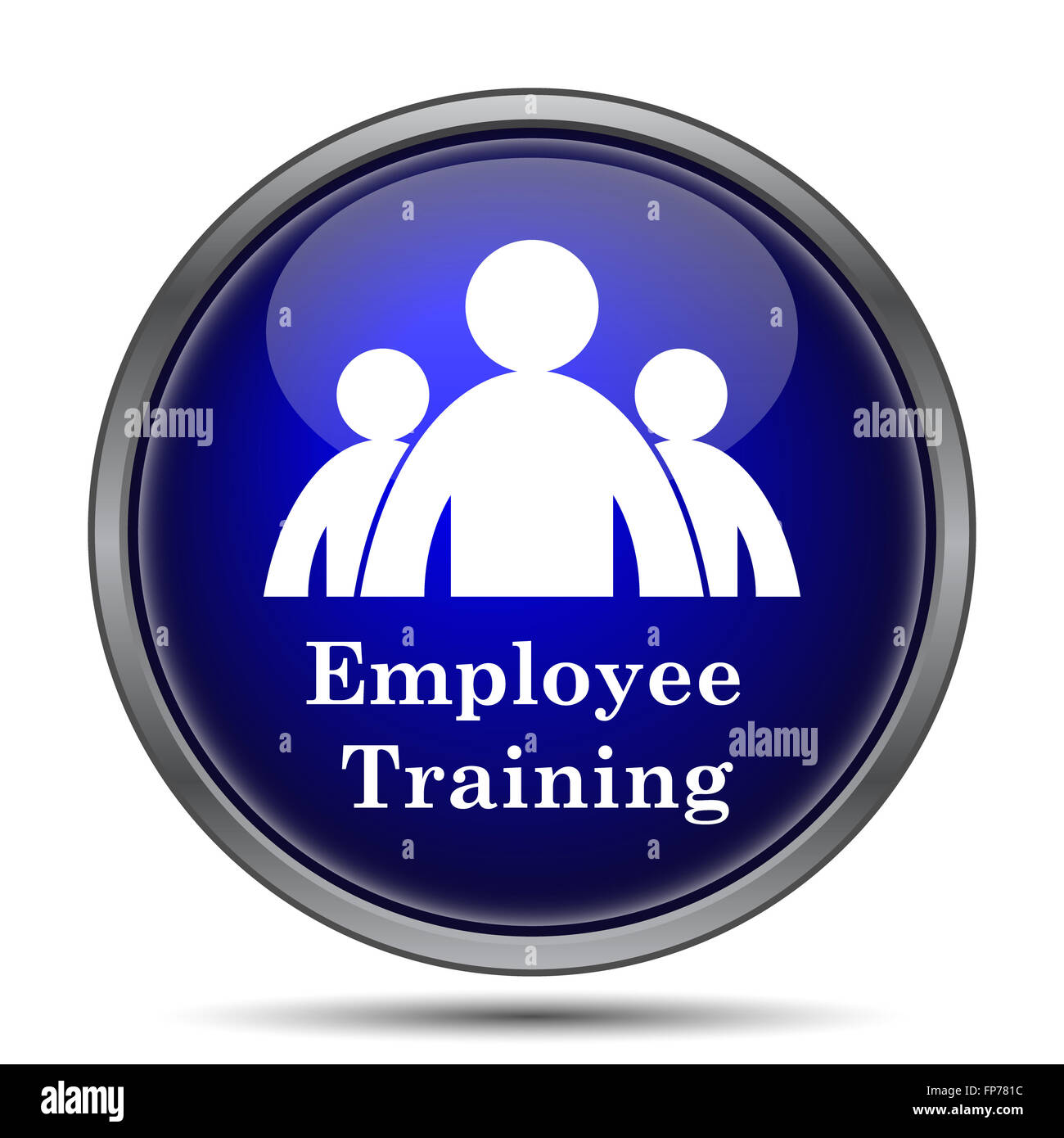 Employee training icon. Internet button on white background Stock Photo ...