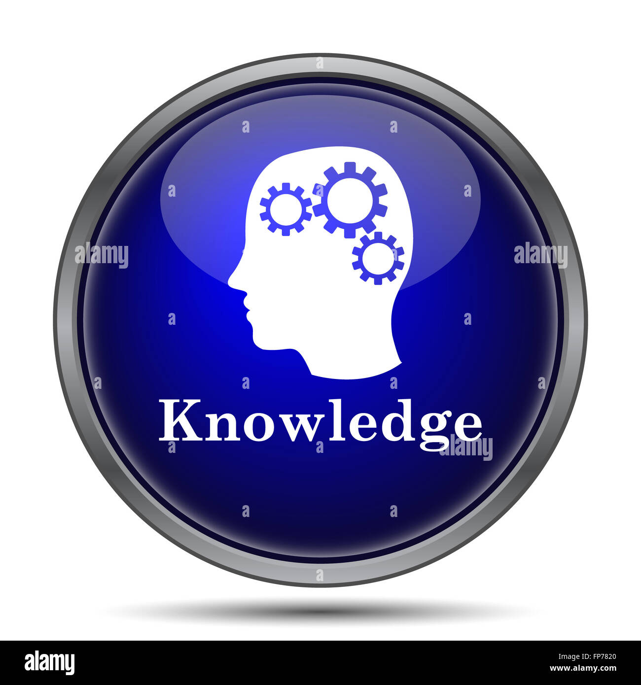 Knowledge icon. Internet button on white background Stock Photo - Alamy