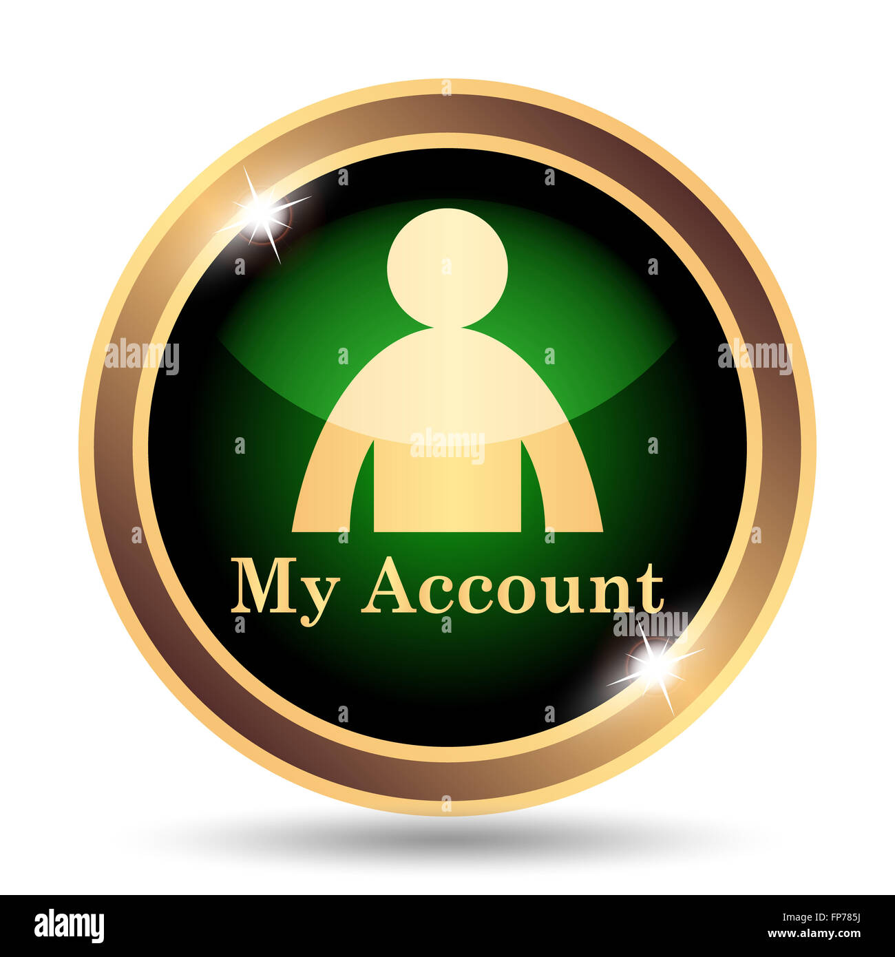 My account icon. Internet button on white background Stock Photo - Alamy