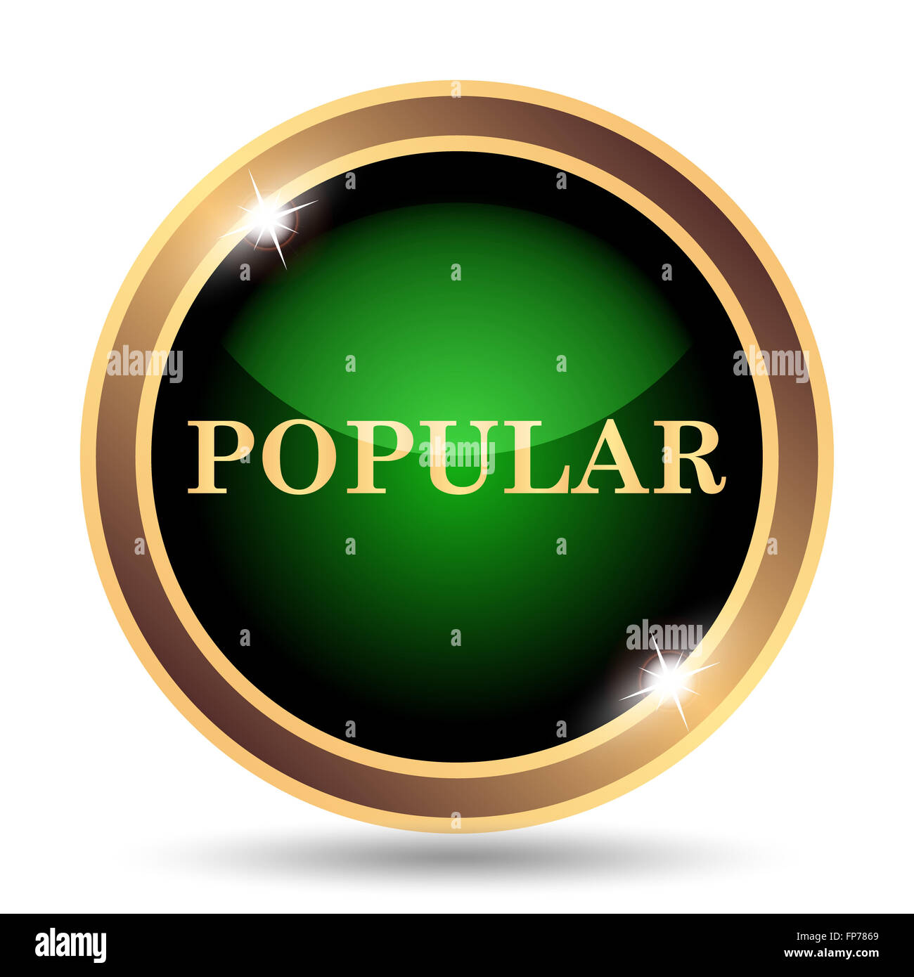 Popular icon. Internet button on white background Stock Photo - Alamy