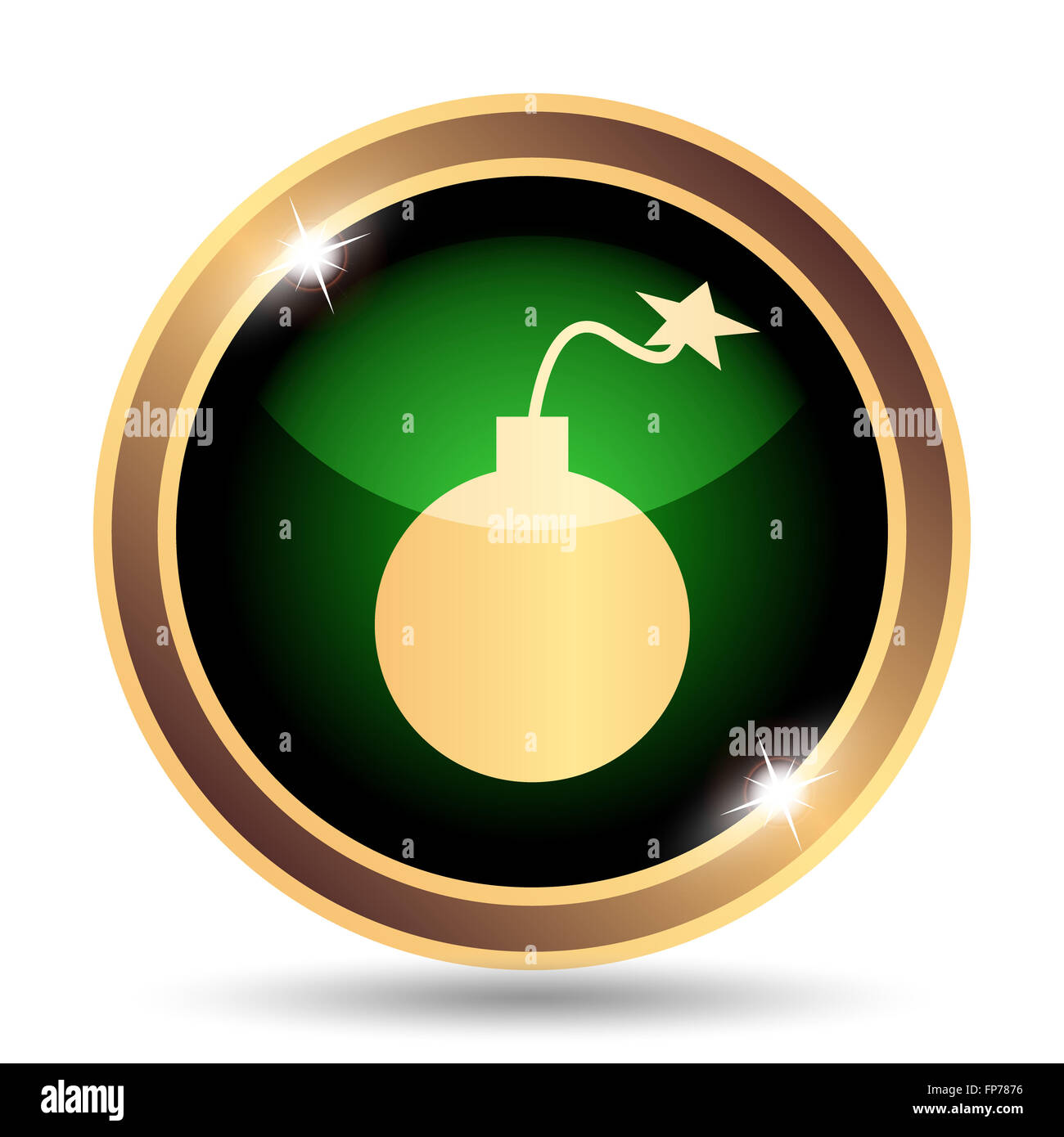 Bomb icon. Internet button on white background Stock Photo - Alamy